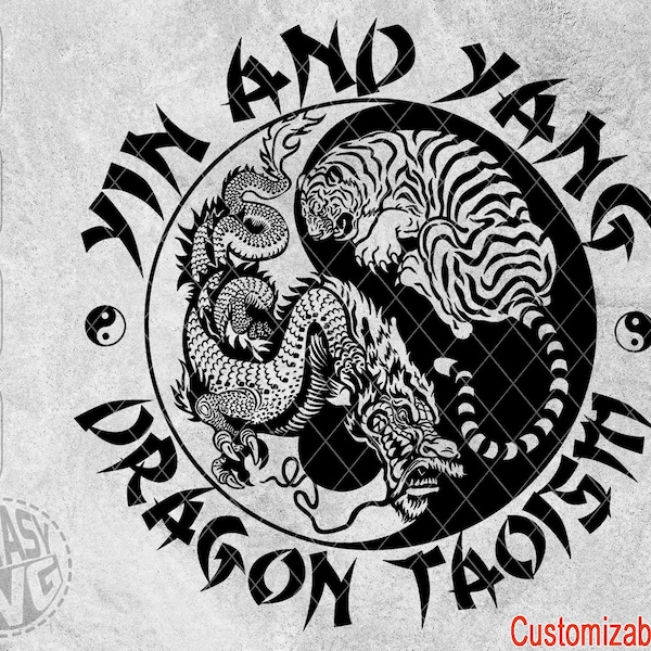 Printable Png Yin Yang Dragon Etsy