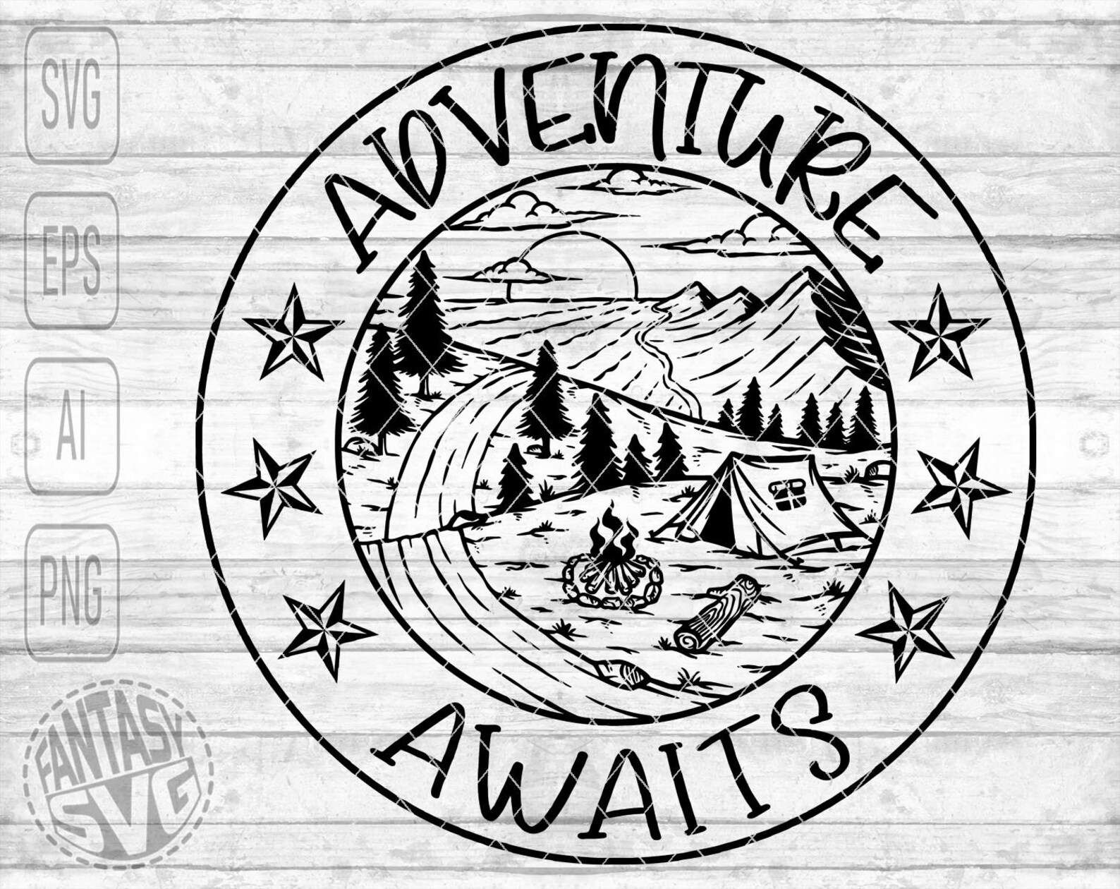 Adventure Awaits Camping Travel Trip Wild Mountains Sunshine - Etsy