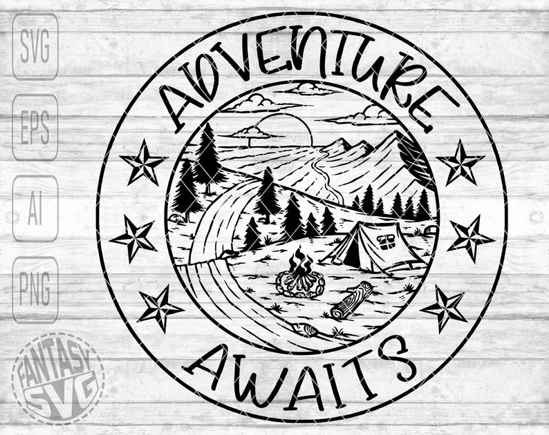 Adventure Awaits Camping Travel Trip Wild Mountains Sunshine - Etsy