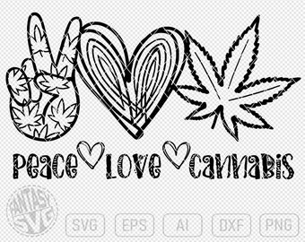 Peace Love Weed | Etsy
