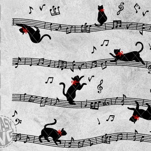 Funny Cats on Musical Signal Score SVG EPS PNG Cut Files - Etsy