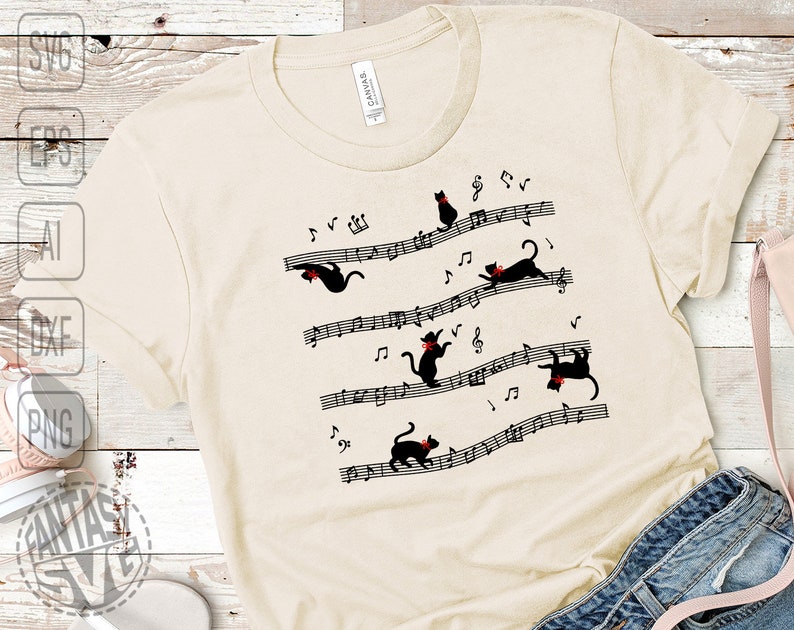 Funny Cats on Musical Signal Score SVG EPS PNG Cut Files - Etsy