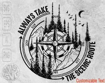 Always Take the Scenic Route Png Camping Travel Adventure - Etsy