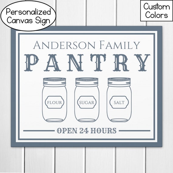 Personalized Pantry Sign Custom Colors - Etsy