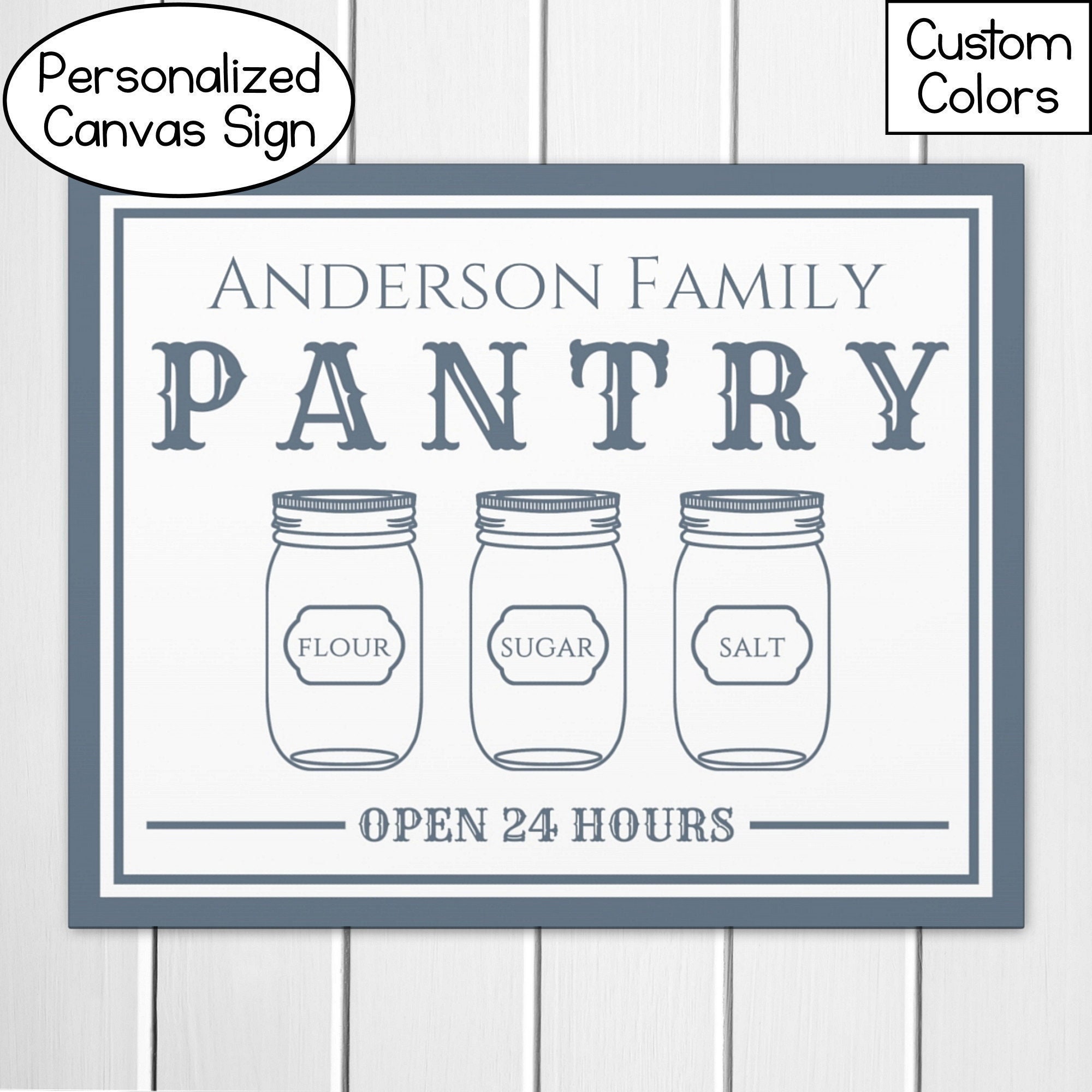 Personalized Pantry Sign Custom Colors - Etsy