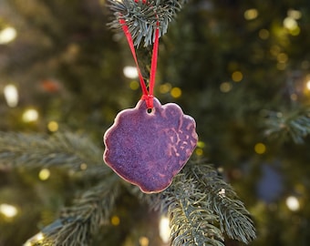 Ceramic Seashell Ornament Handmade Pendant Gift Idea Hanging Clay Shell ...