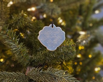 Ceramic Seashell Ornament Handmade Pendant Gift Idea Hanging Clay Shell ...