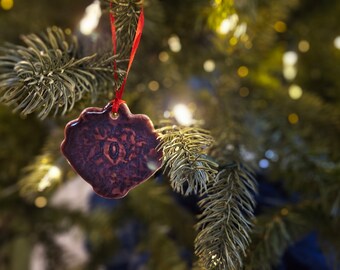 Ceramic Seashell Ornament Handmade Pendant Gift Idea Hanging Clay Shell ...