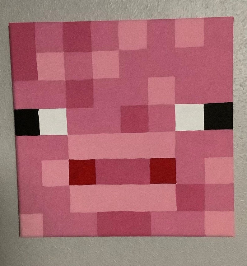 Minecraft Hand Painted Minecraft Faces - Etsy