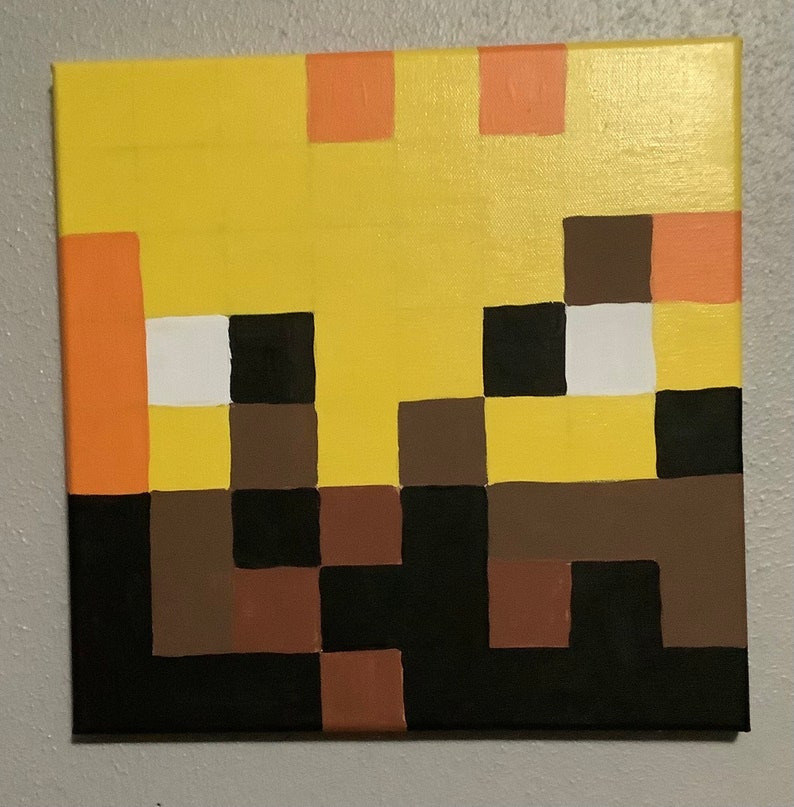 Minecraft Hand Painted Minecraft Faces - Etsy