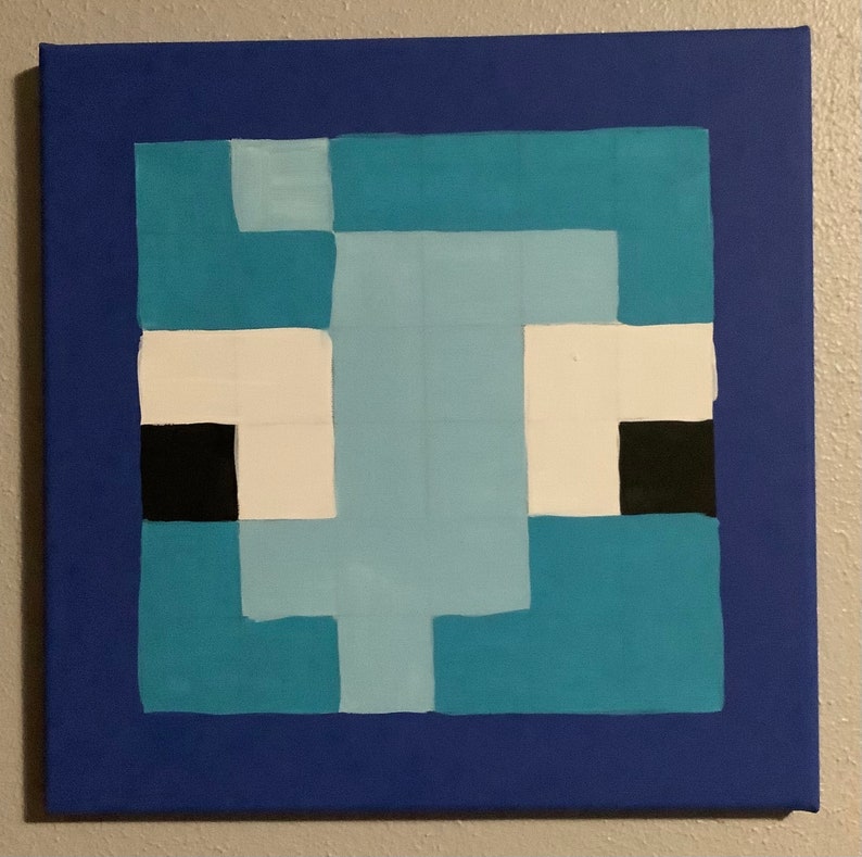 Minecraft Hand Painted Minecraft Faces - Etsy