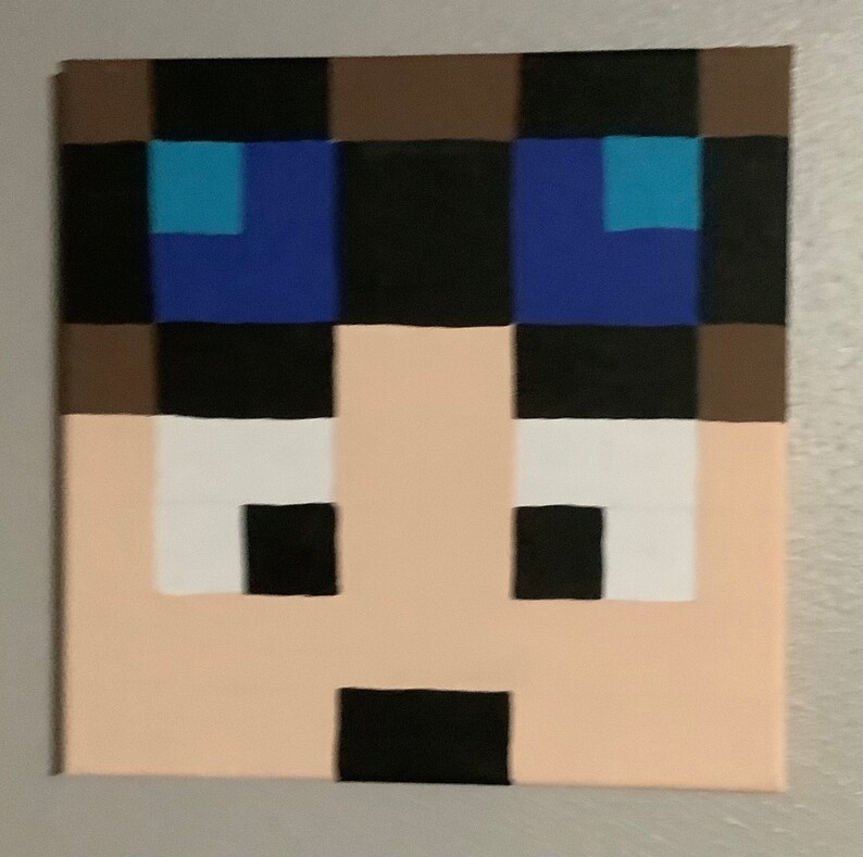 Minecraft Hand Painted Minecraft Faces - Etsy