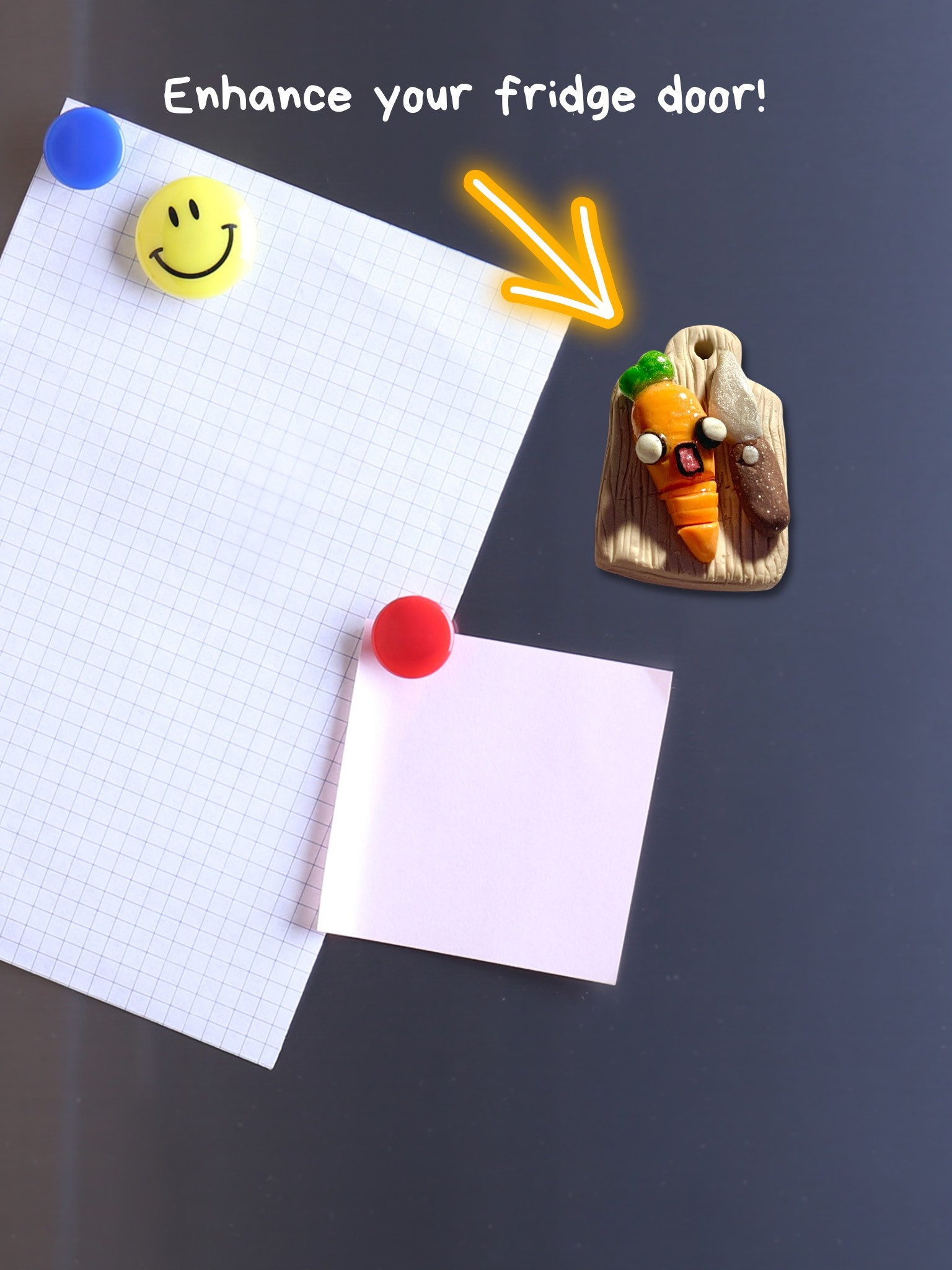 Overcooked Chopped Carrot Magnet Kawaii Kitchen Chef Decor Gift Polymer ...