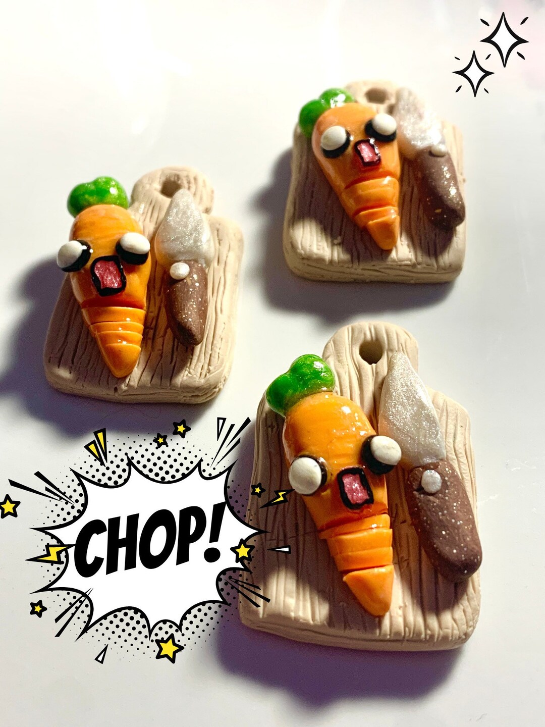 Overcooked Chopped Carrot Magnet Kawaii Kitchen Chef Decor Gift Polymer ...
