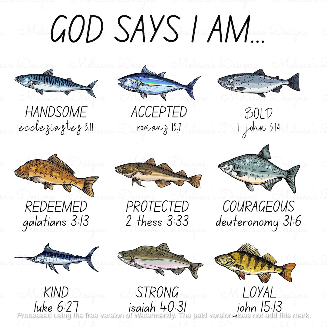 God Says I Am//fishing//fish//png//digital File//sublimation Download ...