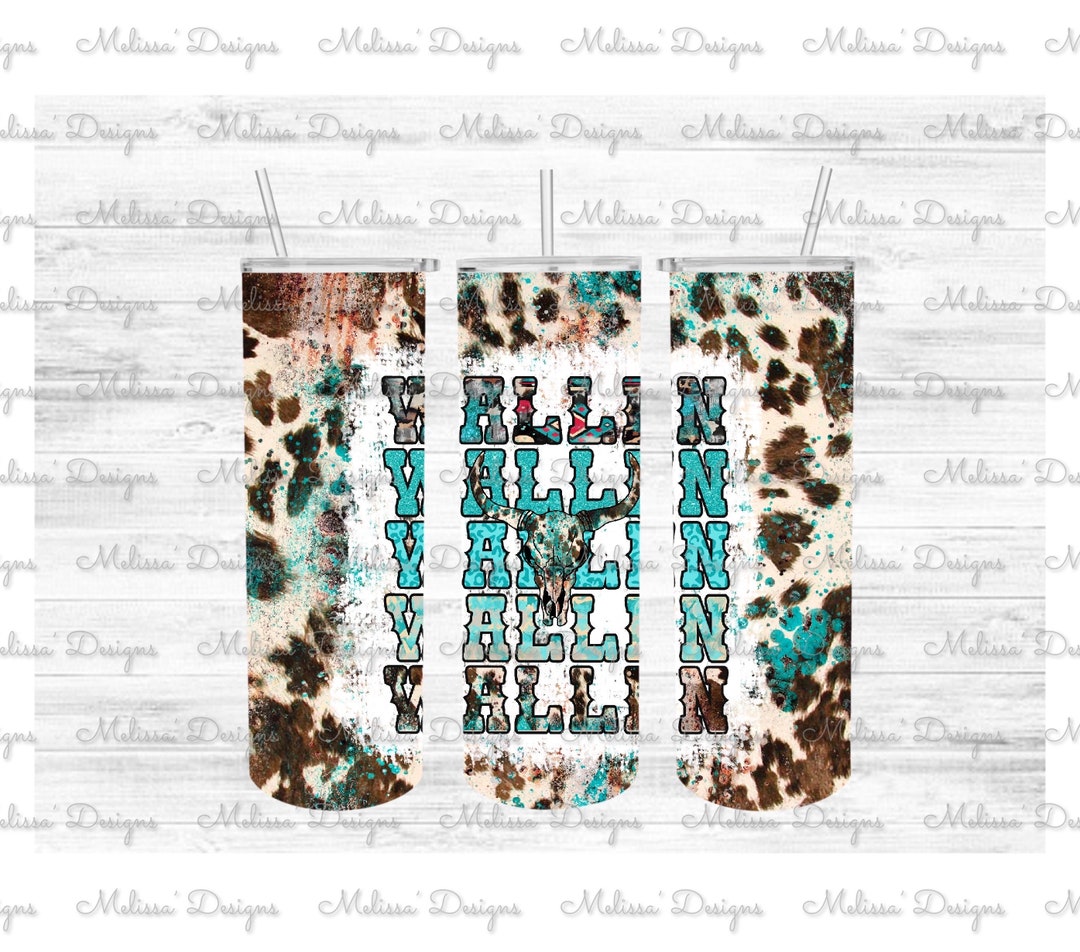 Wallen Tumbler Template//cowhide//aztec//20oz Skinny Tumbler Design ...