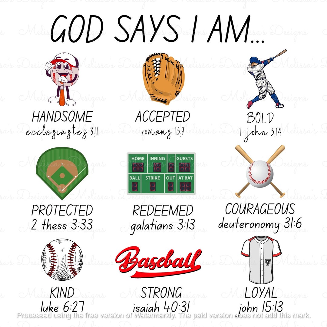 God Says I Am//baseball//png//digital File//sublimation Download - Etsy