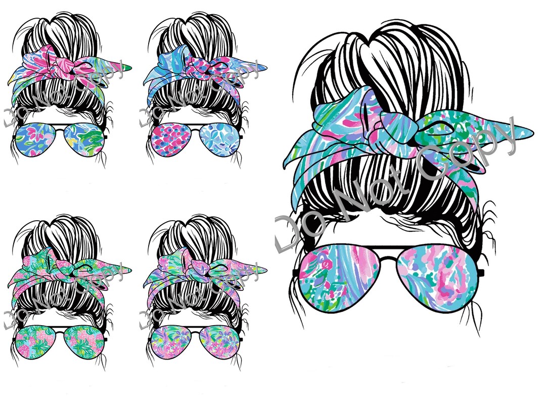 Lilly Inspired Messy Bun//png//digital File - Etsy