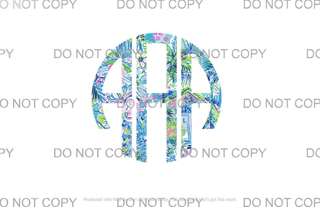 Lilly Inspired Monogram Alphabet//png//digital File//sublimation ...