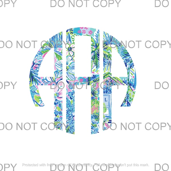 Lilly Pulitzer Monogram - Etsy