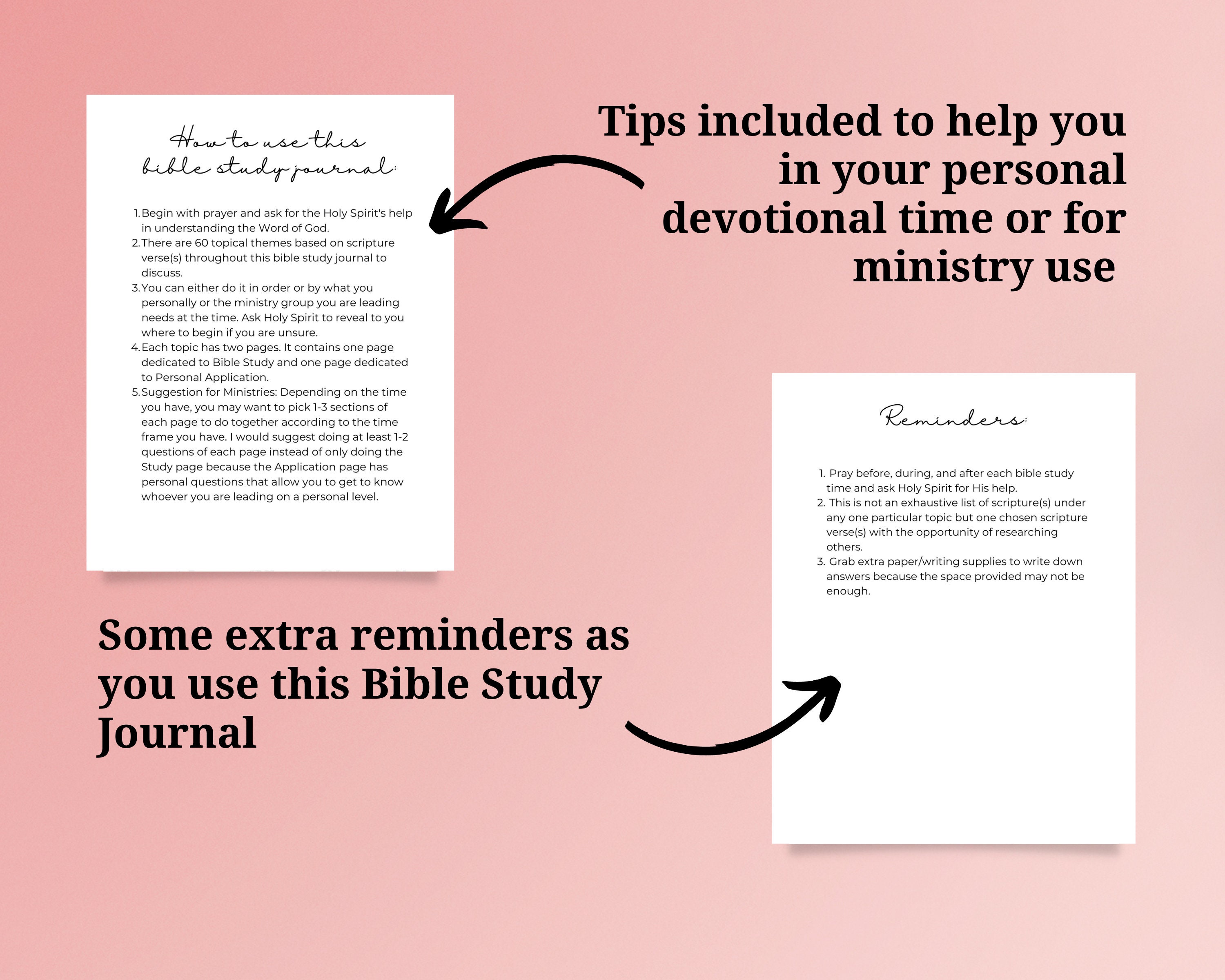 Bible Study Journal Printable 60 Topical Bible Studies - Etsy