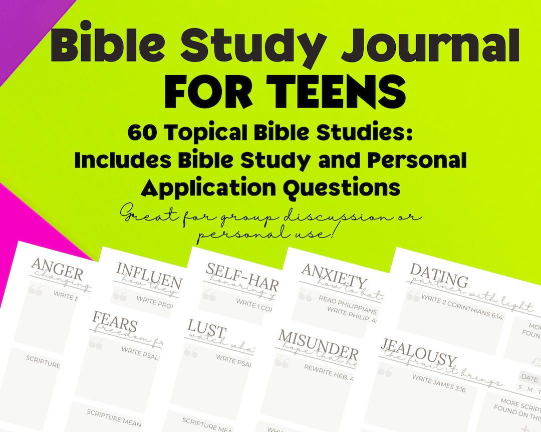 Bible Study Journal 60 Topical Bible Studies - Etsy