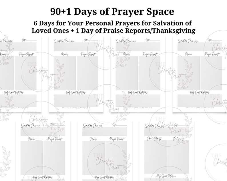Prayer Journal Printable | Christian Journal | Daily Prayer Journal ...