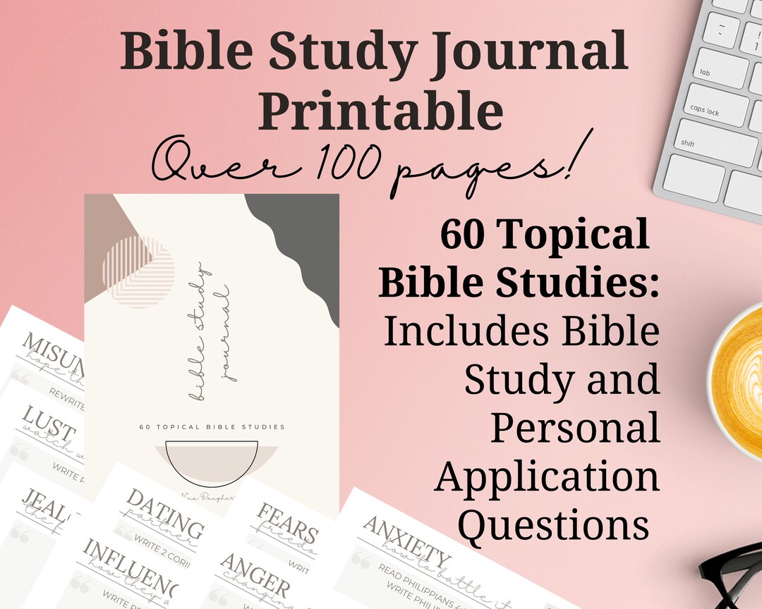 Bible Study Journal Printable 60 Topical Bible Studies - Etsy