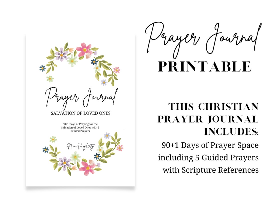 Prayer Journal Printable | Christian Journal | Daily Prayer Journal ...