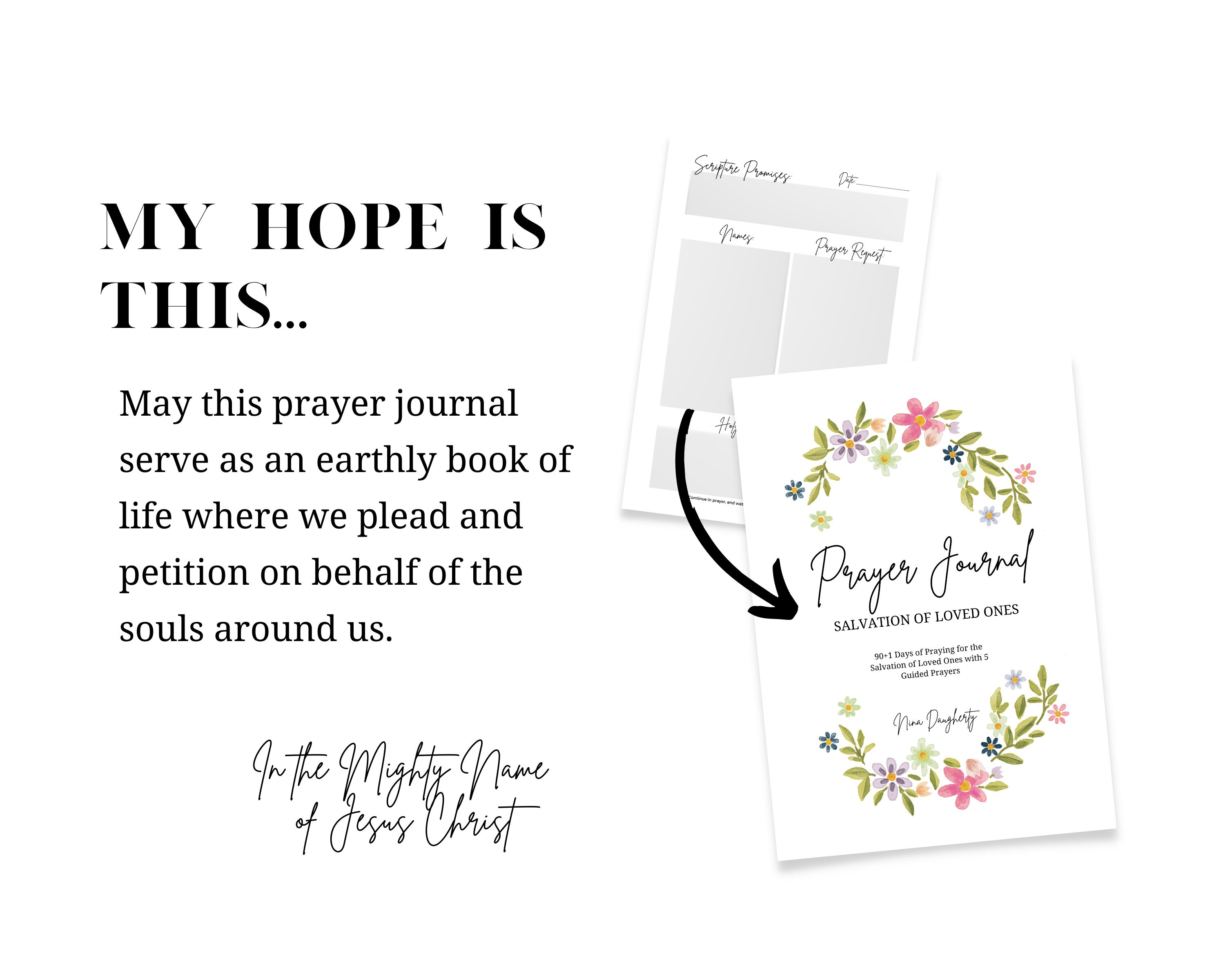 Prayer Journal Printable Christian Journal Daily Prayer Etsy