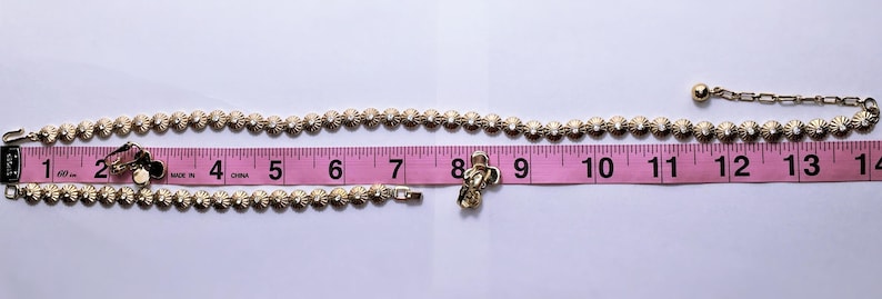 Trifari Rhinestone Flower Jewelry Set: Gold Tone Necklace, Bracelet ...