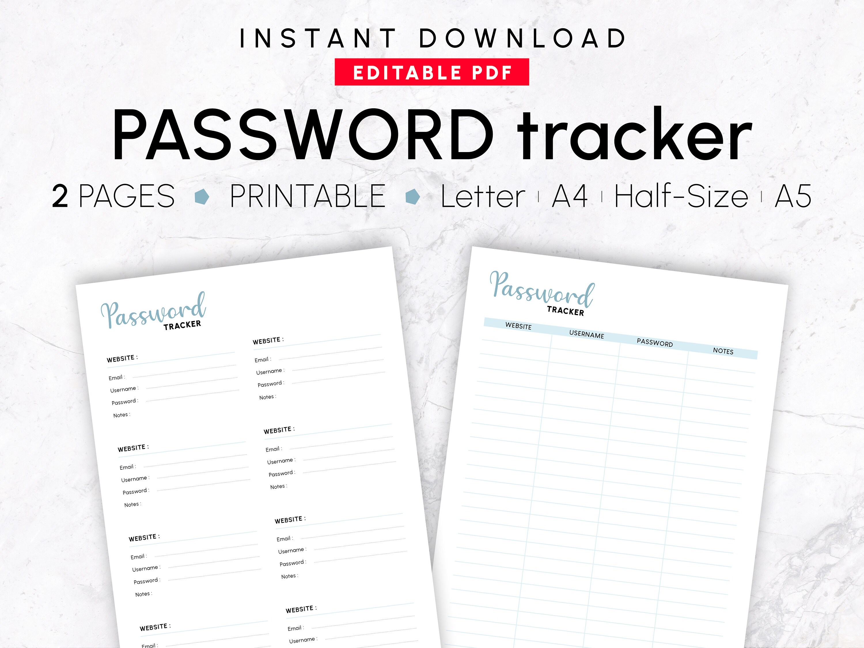 Editable Password Tracker Insert Printable Password Etsy editable-password-tracker-insert-printable-password-etsy