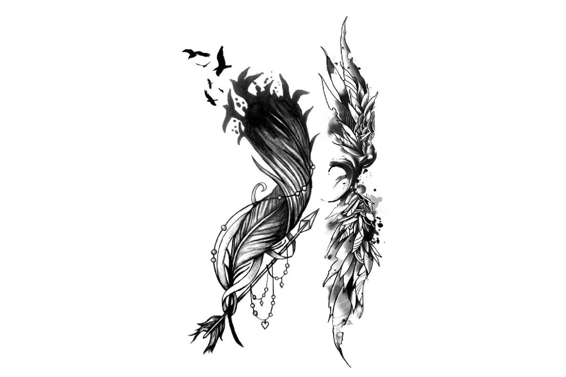 Twisted Feather Tattoos