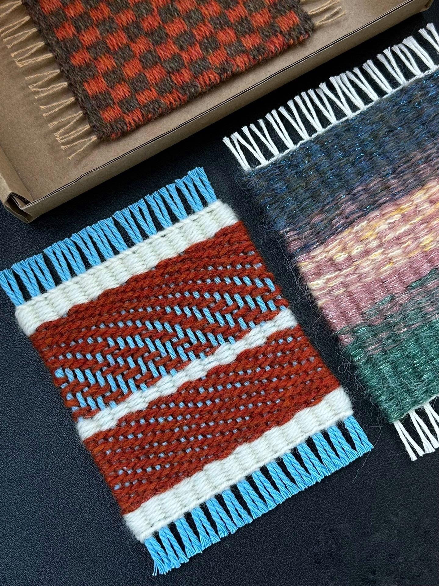 Handwoven Coasters, Housewarming Coasters, Color Handmade Wool Mug Rug ...
