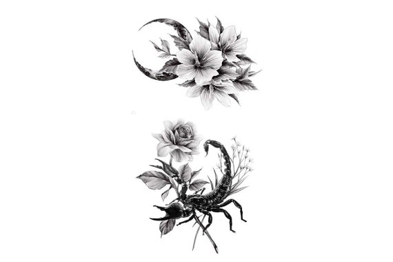 Temporary Tattoo Boho Tattoo Flower Tattoo Floral Tattoo | Etsy