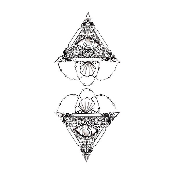 Fake Triangle Tattoo - Etsy