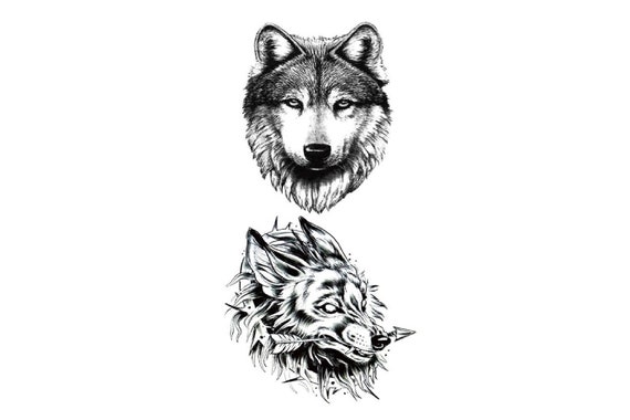 Winged Wolf Tattoos