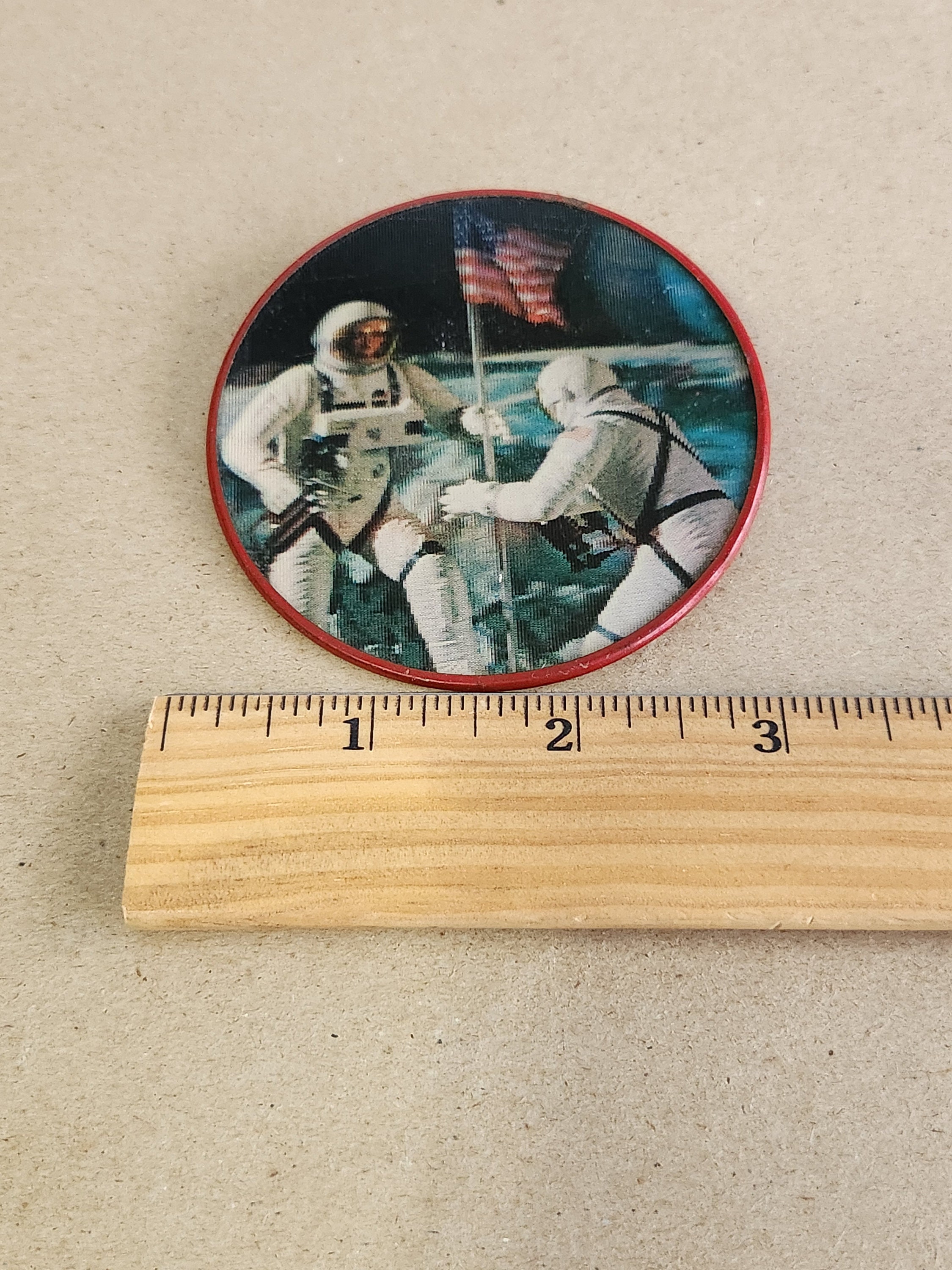Rare Apollo Space Program Vari-vue Lenticular 3-D Pin - Etsy