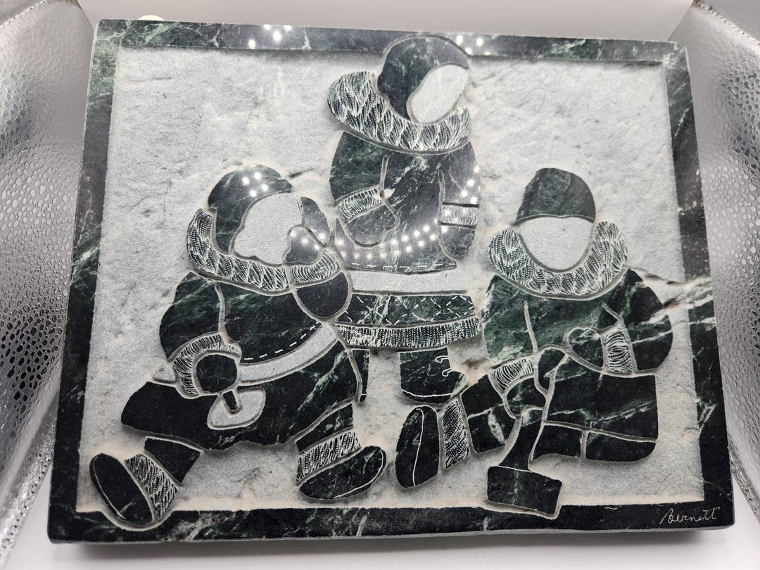 David Bernett Inuit Sculpture in Heavy, Classic Marble - Etsy