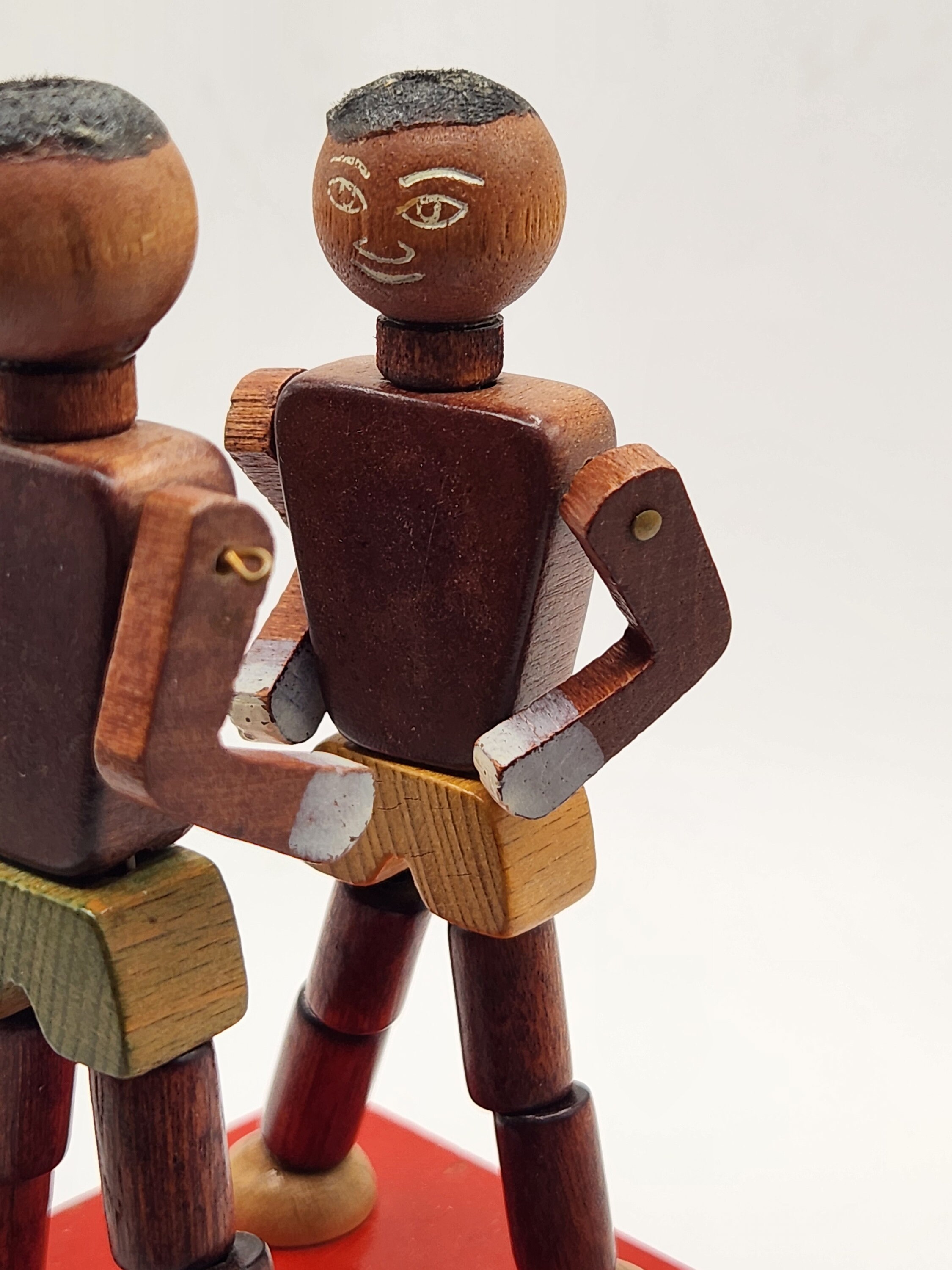 Rare, All Wood 1940s hit and Miss Push Button Puppet Toy by Kohner Bros ...