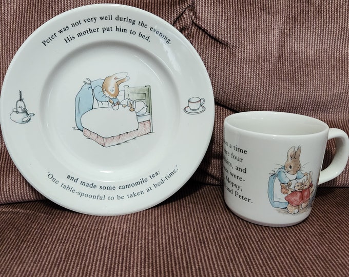 Peter Rabbit Wedgwood Plate and Cup Set by Frederick Warne & Co. - Etsy