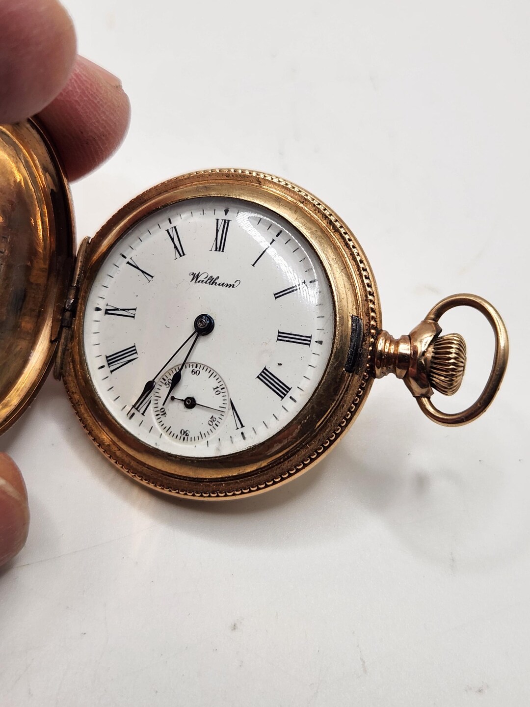 1899 Waltham Pocket Watch, Marked J. Boss 14K, Not Running, for Repair ...