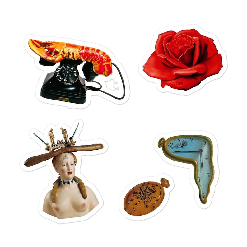 Surreal Stickers: Iconic Salvador Dali Elements - Etsy