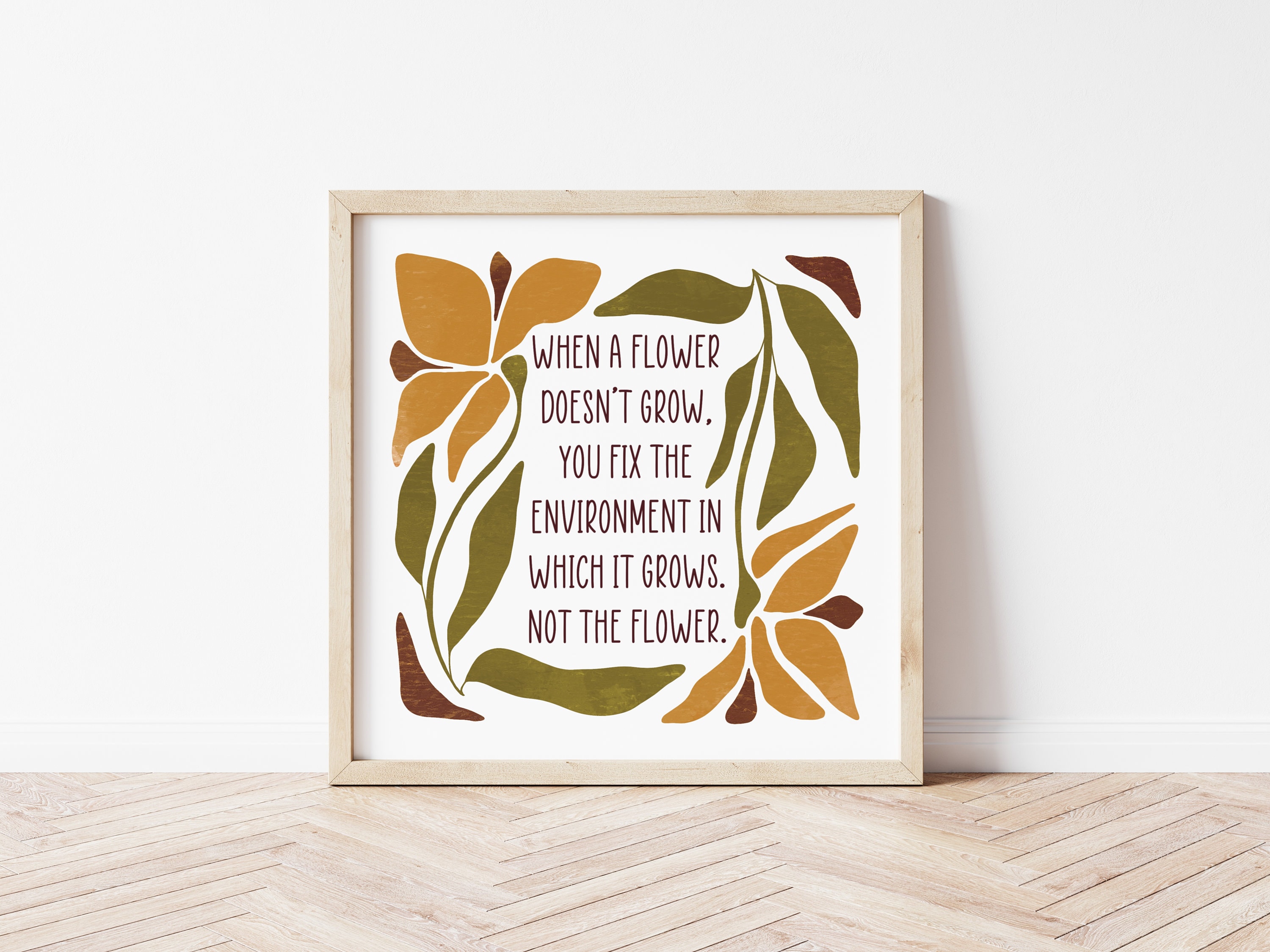 When a Flower Doesnt Grow Motivational Matte Poster Encouraging Words ...