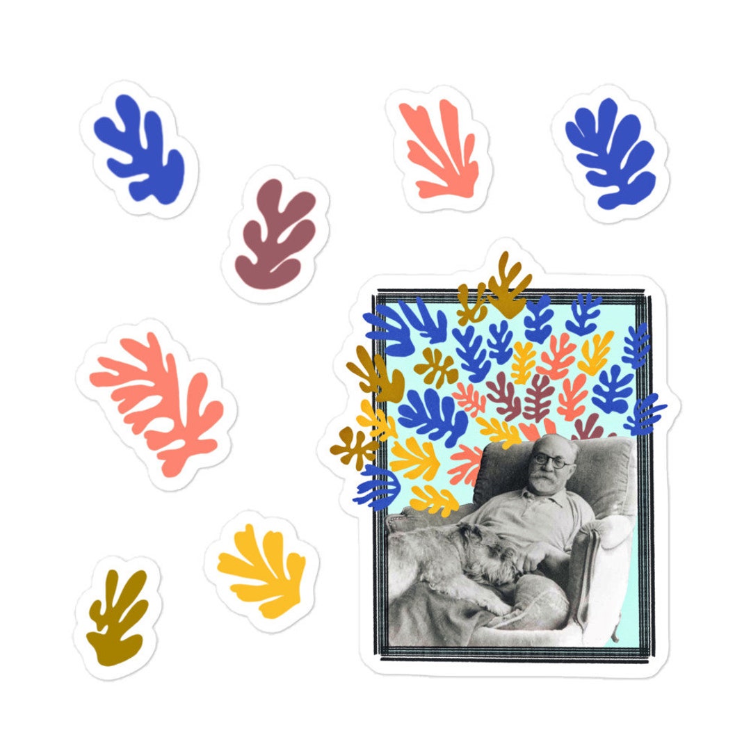 Matisse Vintage Colorful Vinyl Stickers - Henri Matisse and Dog ...