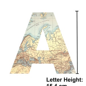 PDF Printable Map Alphabet Digital Vintage Map Letters Party Banner ...