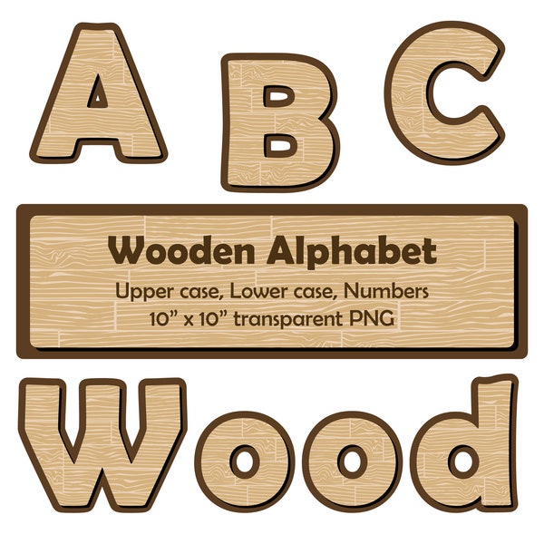 Upper and Lower Case Wooden Letters - Etsy