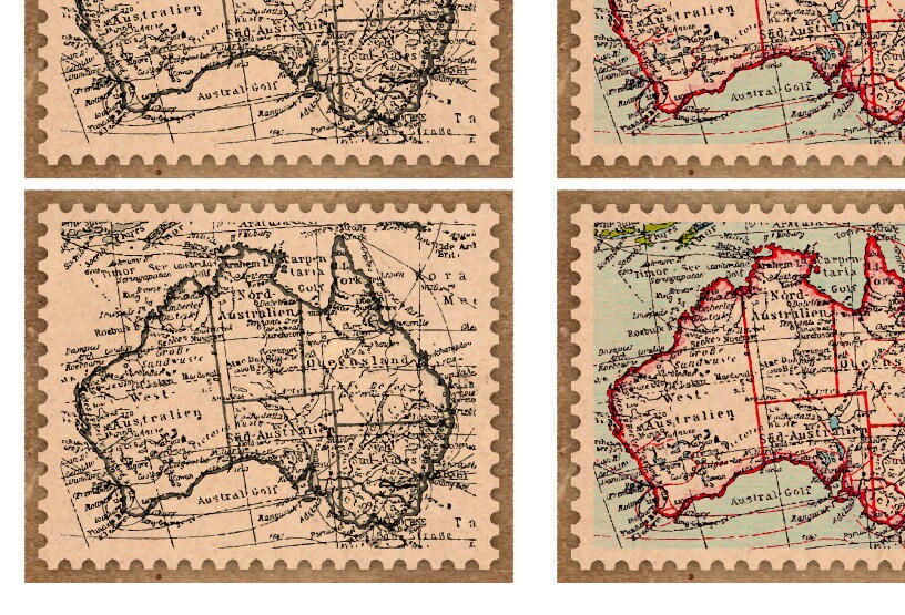 Printable Australia Map Vintage JPG and PDF| Australia Map for ...