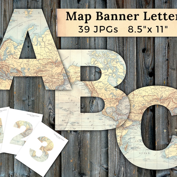 Map Banner - Etsy