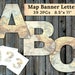 Printable PDF Map Alphabet Vintage Map Letters Digital Alphabet Letter ...
